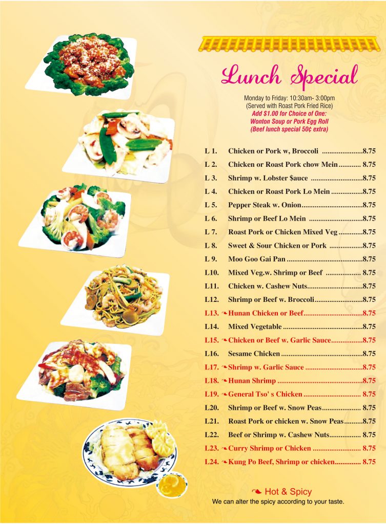 Menu – Four Seasons